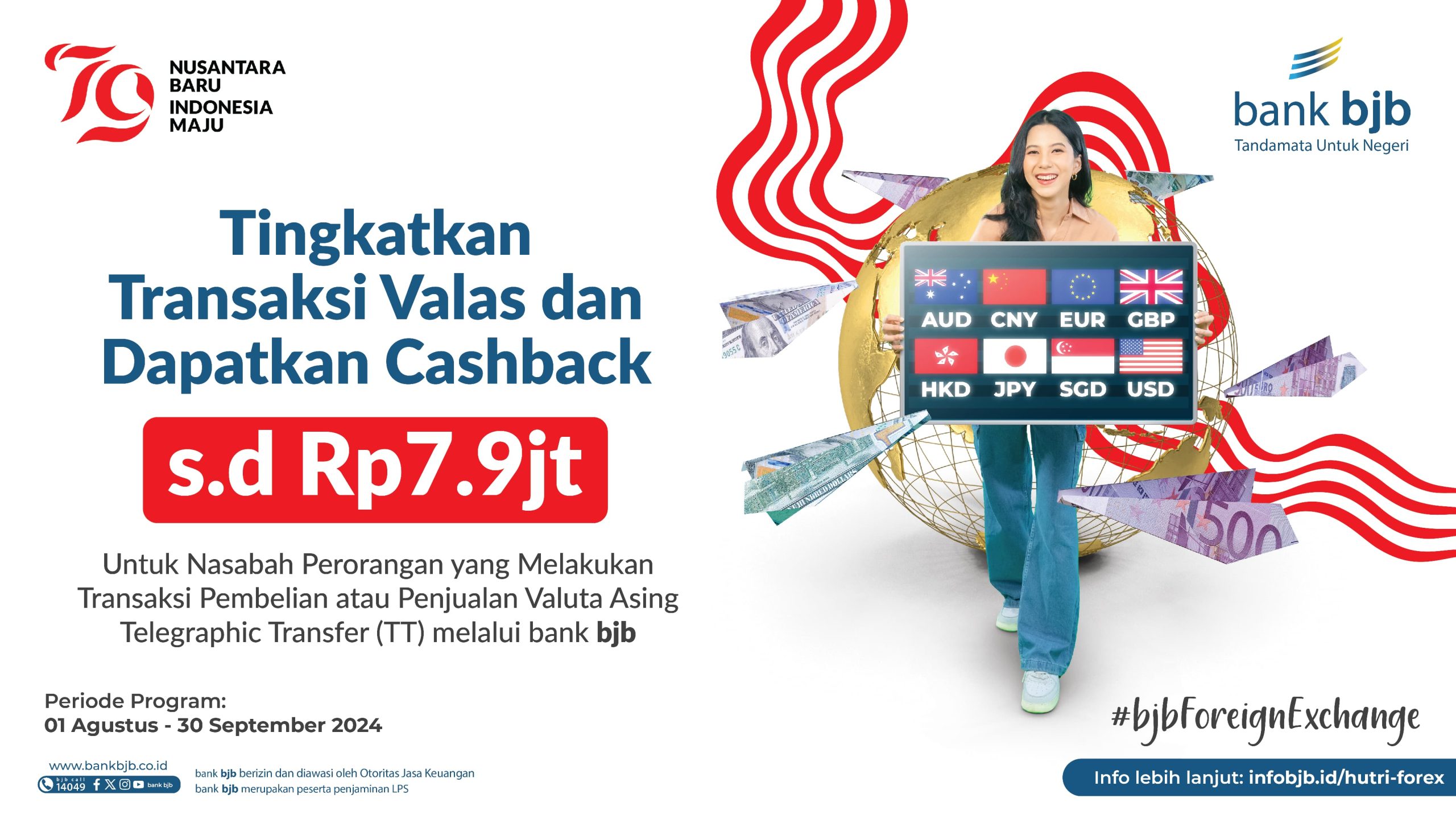 Sambut HUT RI ke-79, Transaksi Valas di bank bjb Dapat Cashback Jutaan ...