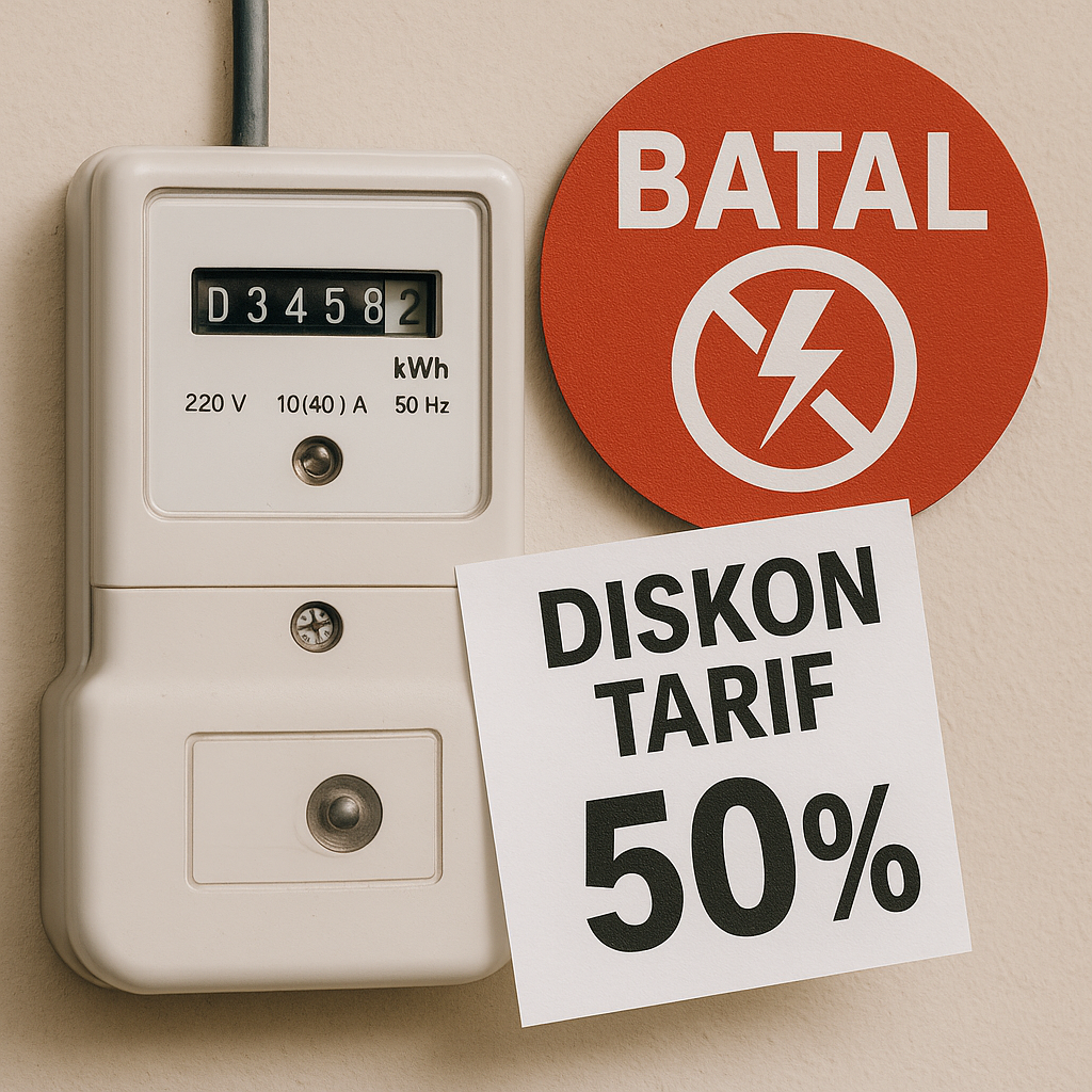 Diskon Tarif Listrik 50% Periode 5 Juni Hingga 31 Juli 2025 Dibatakanl - Klopak Indonesia