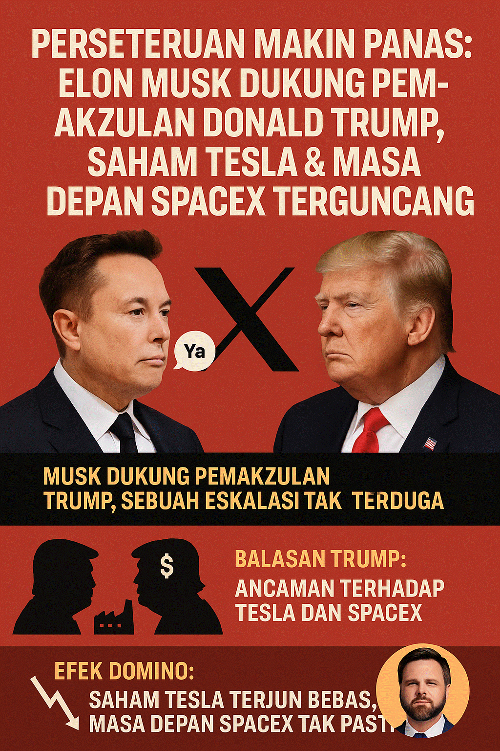 Perseteruan Makin Panas: Elon Musk Dukung Pemakzulan Donald Trump ...