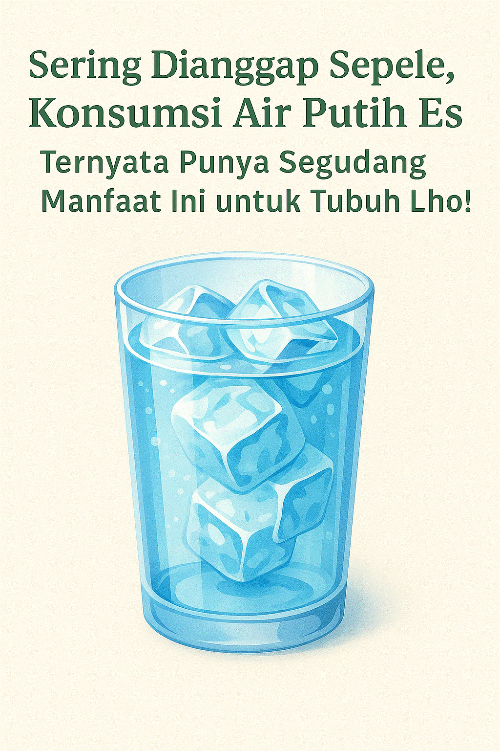 Konsumsi Air Putih Es, Bukan Cuma Segar tapi Punya Banyak Manfaat ...